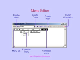 Oracle Forms: Menu | PPT