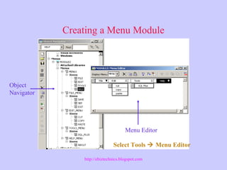 Oracle Forms: Menu | PPT