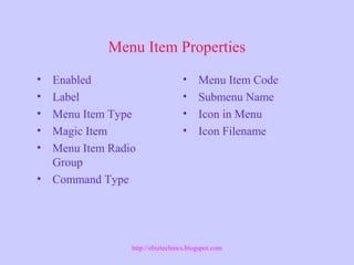 Oracle Forms: Menu | PPT