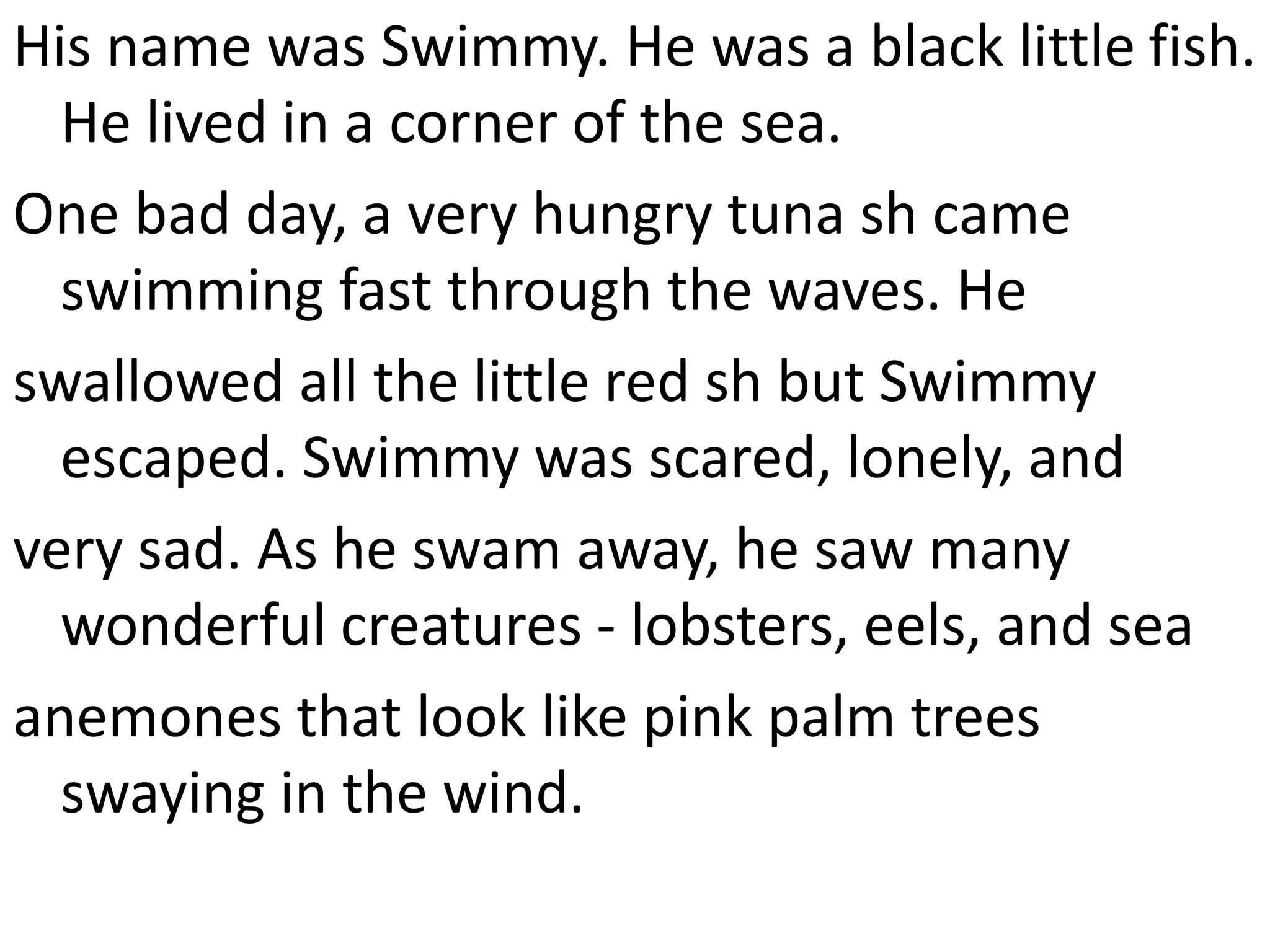ENGLISH 2 Lesson 18 swimmy | PPTX