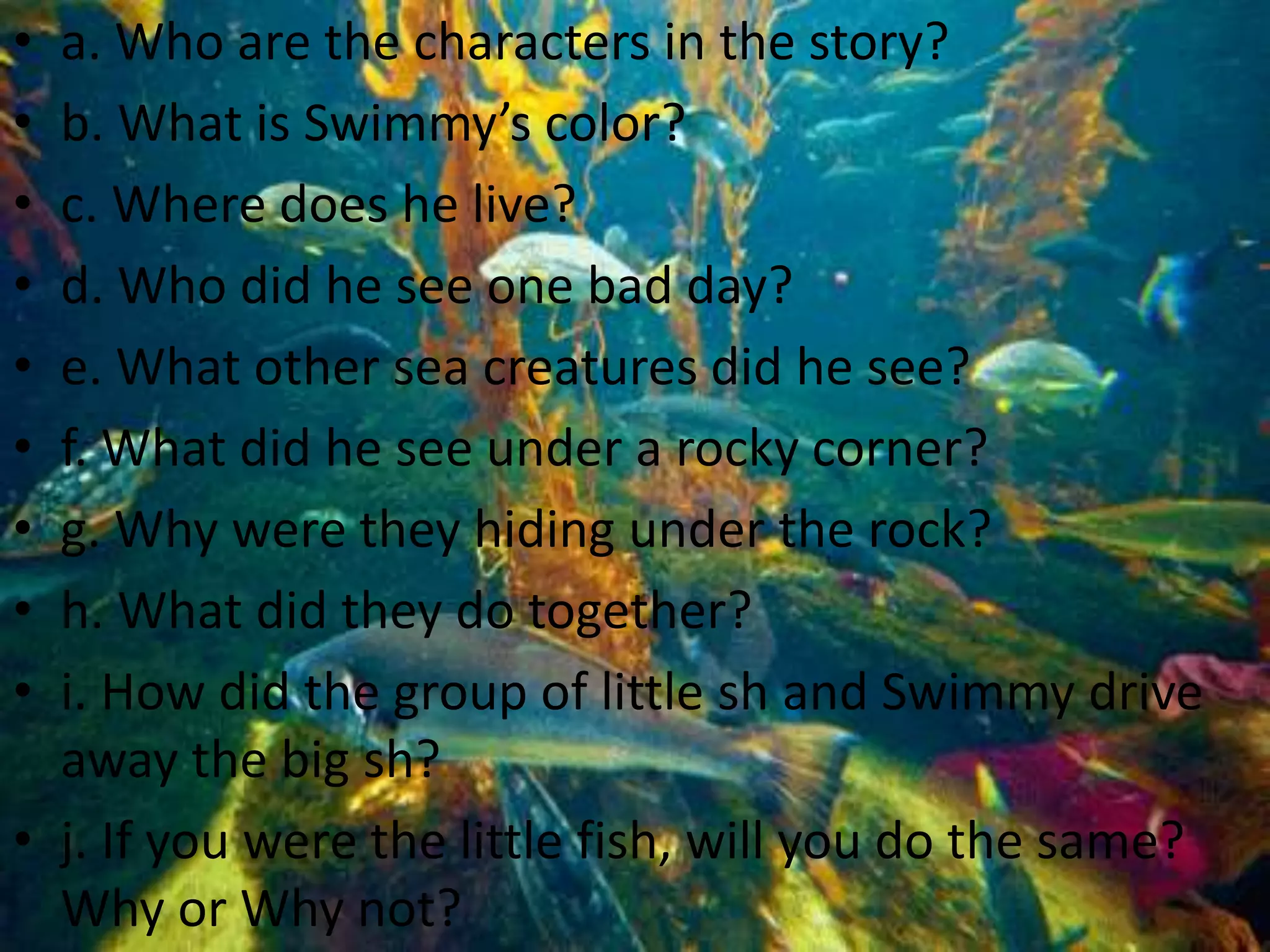 ENGLISH 2 Lesson 18 swimmy | PPTX