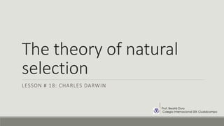 Lesson 18 the theory of natural selection | PPT