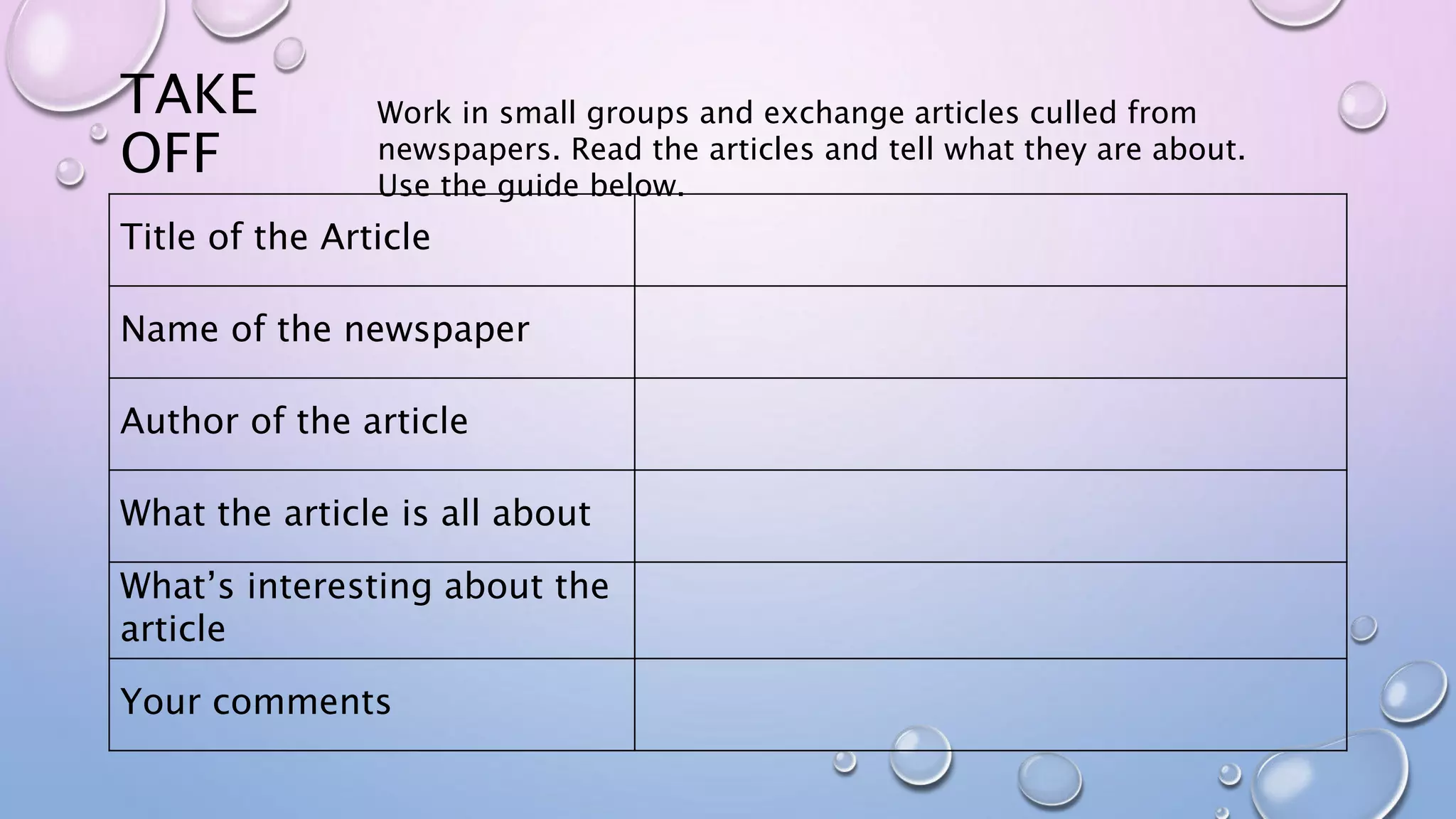 Lesson 19 - Identifying Topics, Main Ideas and Supporting Details | PPTX