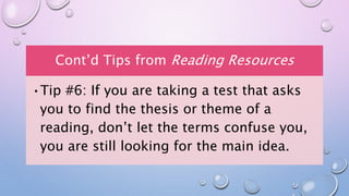 Lesson 19 - Identifying Topics, Main Ideas and Supporting Details | PPTX