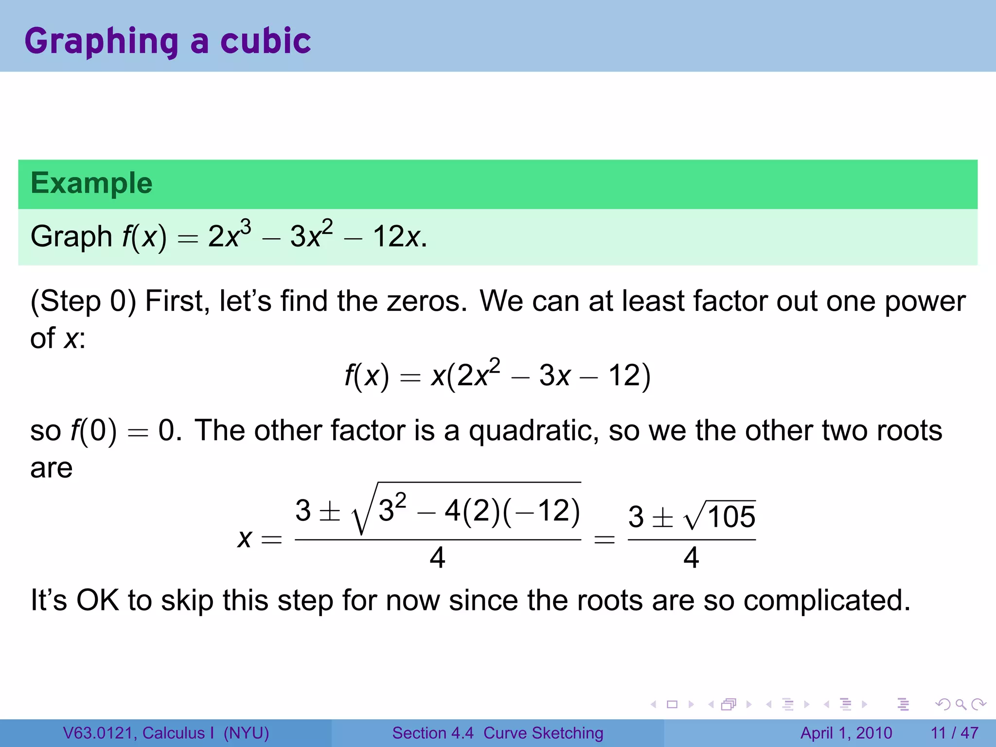 Lesson 19: Curve Sketching | PDF