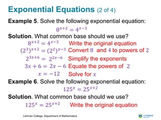 Lesson 19: Exponential and Logarithmic Functions | PPTX