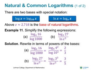 Lesson 19: Exponential and Logarithmic Functions | PPTX