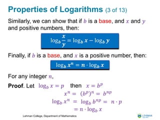 Lesson 19: Exponential and Logarithmic Functions | PPTX