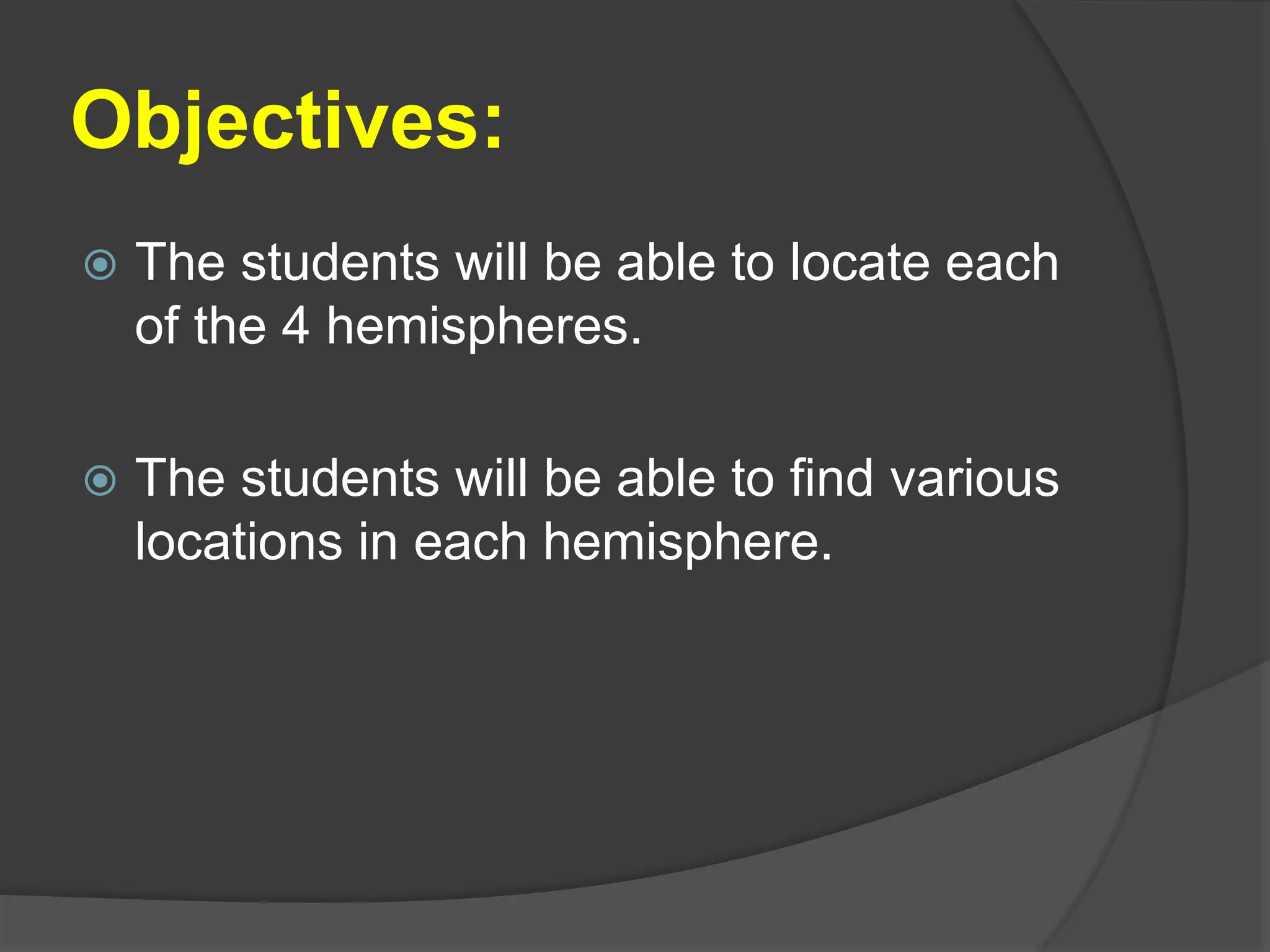 Lesson 19 hemispheres | PPTX