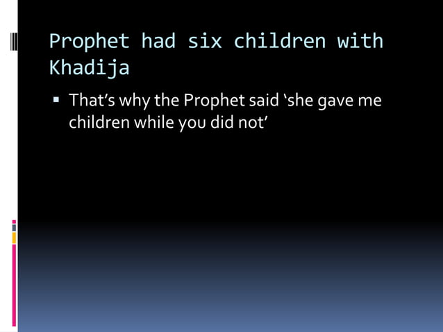 Lesson 19 - Prophet's (PBUH) Children | PPTX | Islam | Religion ...