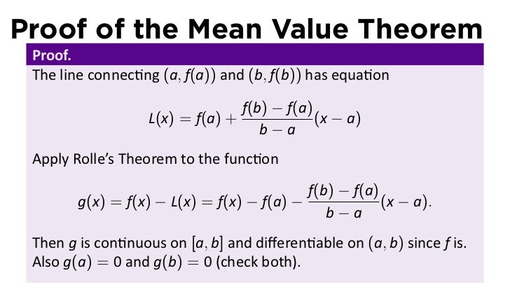 Lesson 19: The Mean Value Theorem (slides)