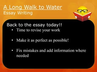 A Long Walk to Water: Lesson19 unit2 | PPTX