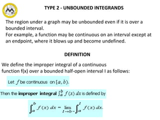 Lesson 19 improper intergals | PPT