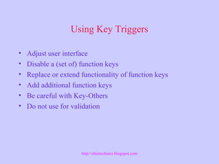 Oracle Forms- key triggers | PPT