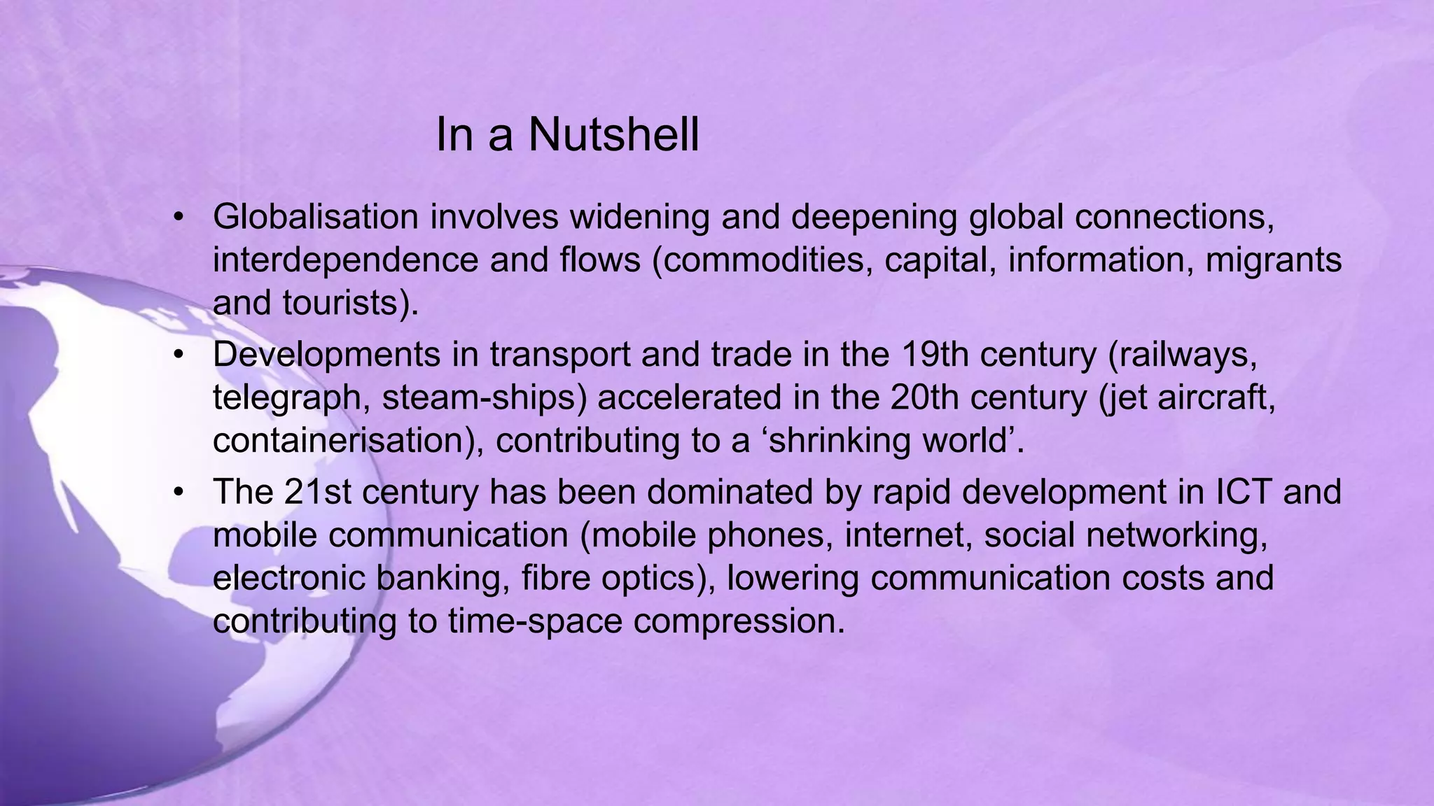 Lesson 1a & 1b introduction to globalisation | PPT