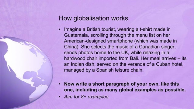 Lesson 1a & 1b introduction to globalisation | PPT