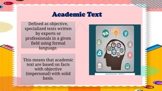 lesson 1 - academic text-211012162325.pptx | Education