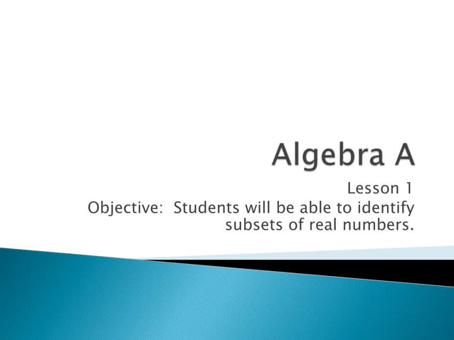 Lesson 1 alg | PPT