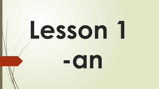 LESSON 1 BASIC READING EXERCISES FOR BEGGINING READER | PPT