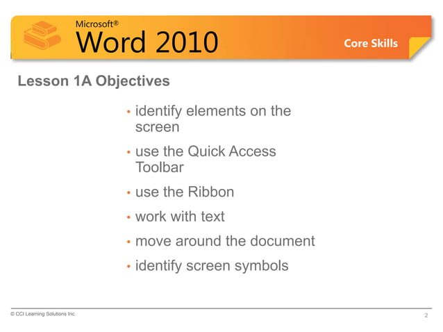 Word Lesson 1a powerpoint | PPT