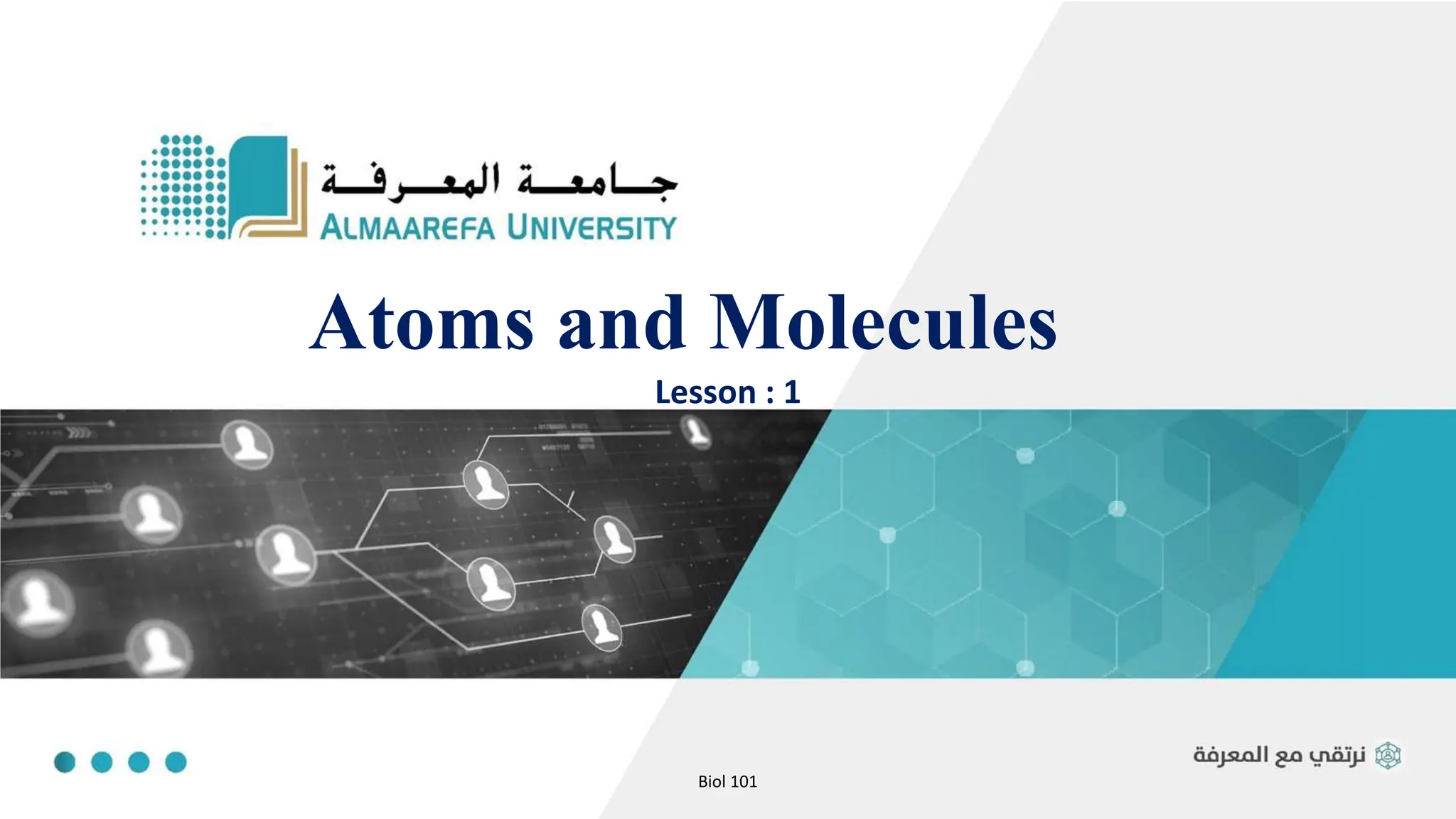 Lesson 1 Atoms and molecules (2).pptx biology | PPT