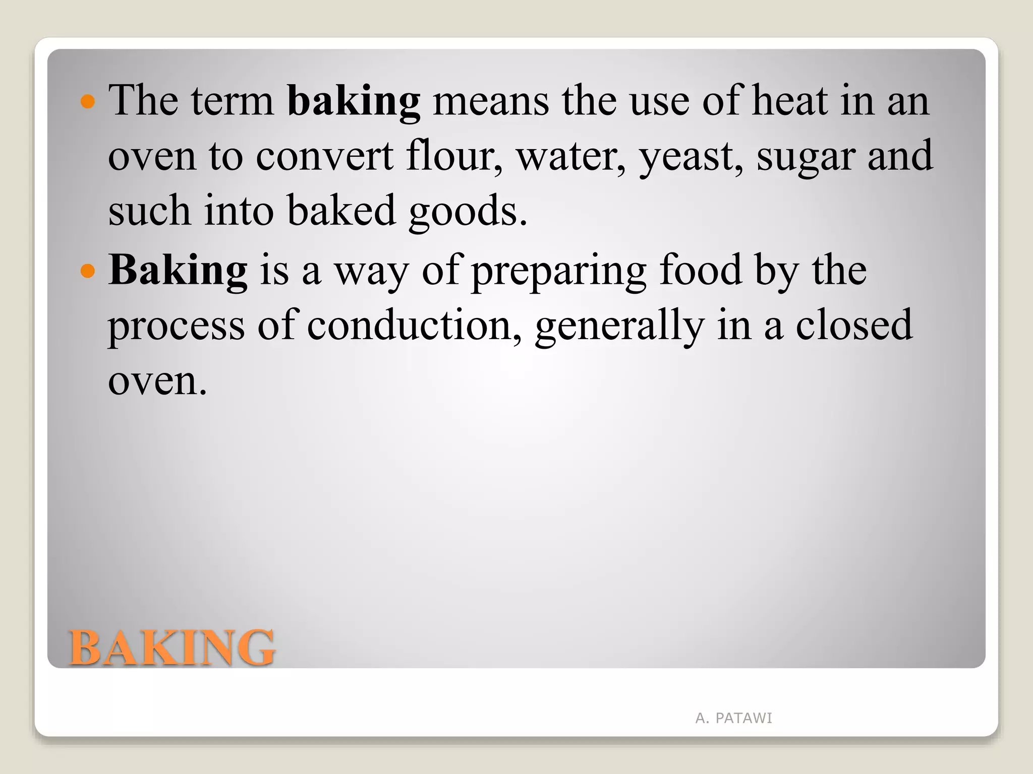 Lesson1 baking gen info, history | PPTX