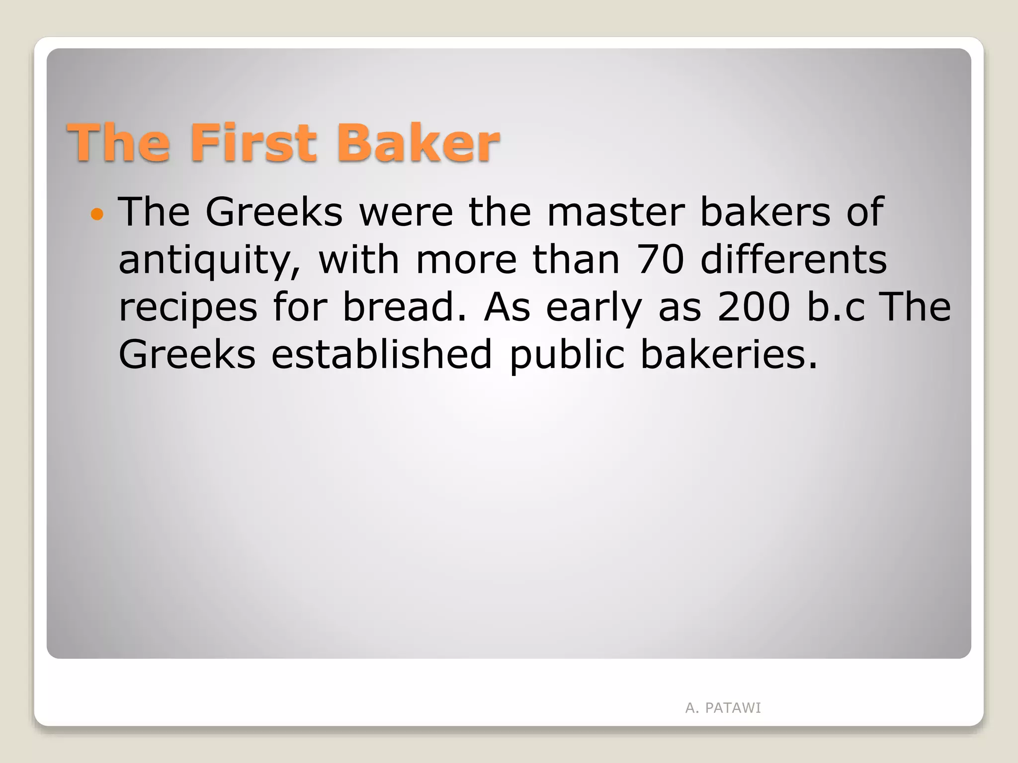 Lesson1 baking gen info, history | PPTX