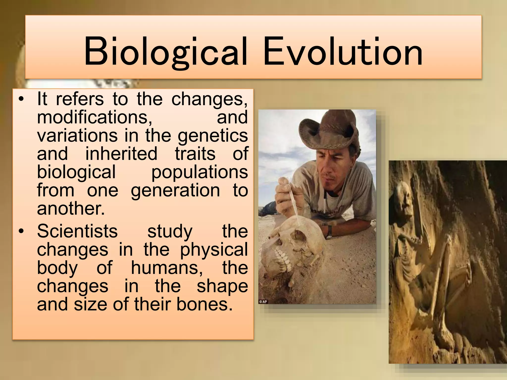 biological and cultural evolution | PPTX
