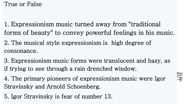 EXPRESSIONISM MUSIC | PPTX | Classical Music | Music