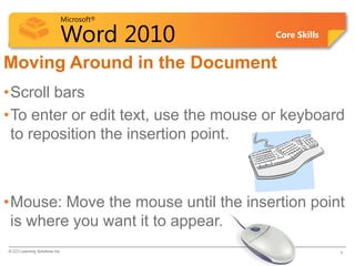 Word Lesson 1B powerpoint | PPTX | Desktop Publishing | Computer ...
