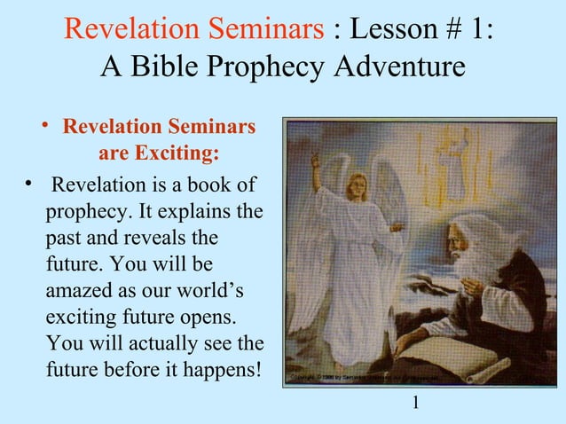 Lesson 1(b) revelation seminars a bible prophecy adventure | PPT