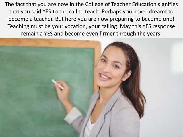 Lesson 1c - Teaching as a Vocation and Mission.pptx | Professional School | Postgraduate Education