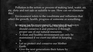 Lesson 1 care for the environment | PPT