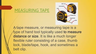 Lesson 1 inCarpentry tools and equipment. | PPT