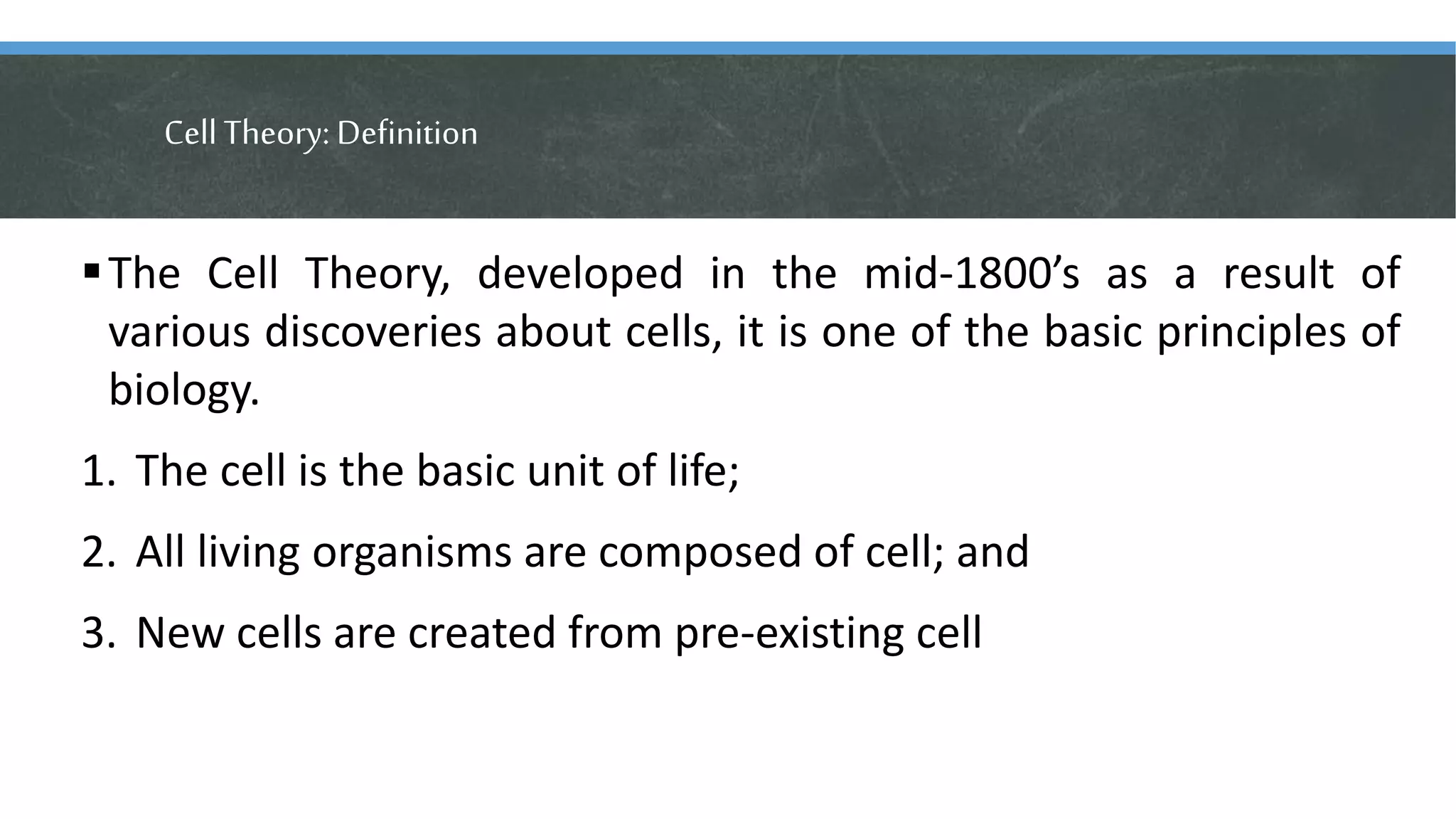 General Biology 1 - Lesson 1: Cell (structure,function, and theory) | PPTX