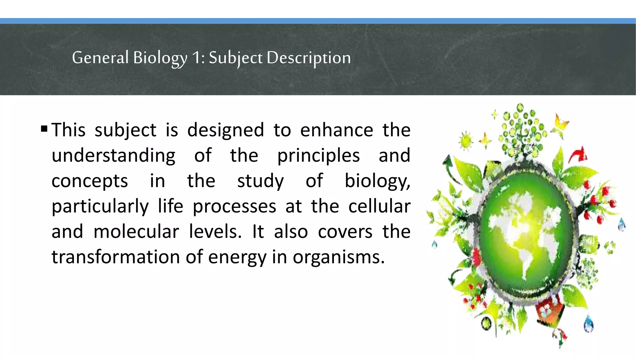 General Biology 1 - Lesson 1: Cell (structure,function, and theory) | PPTX