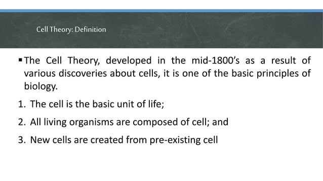 General Biology 1 - Lesson 1: Cell (structure,function, and theory ...