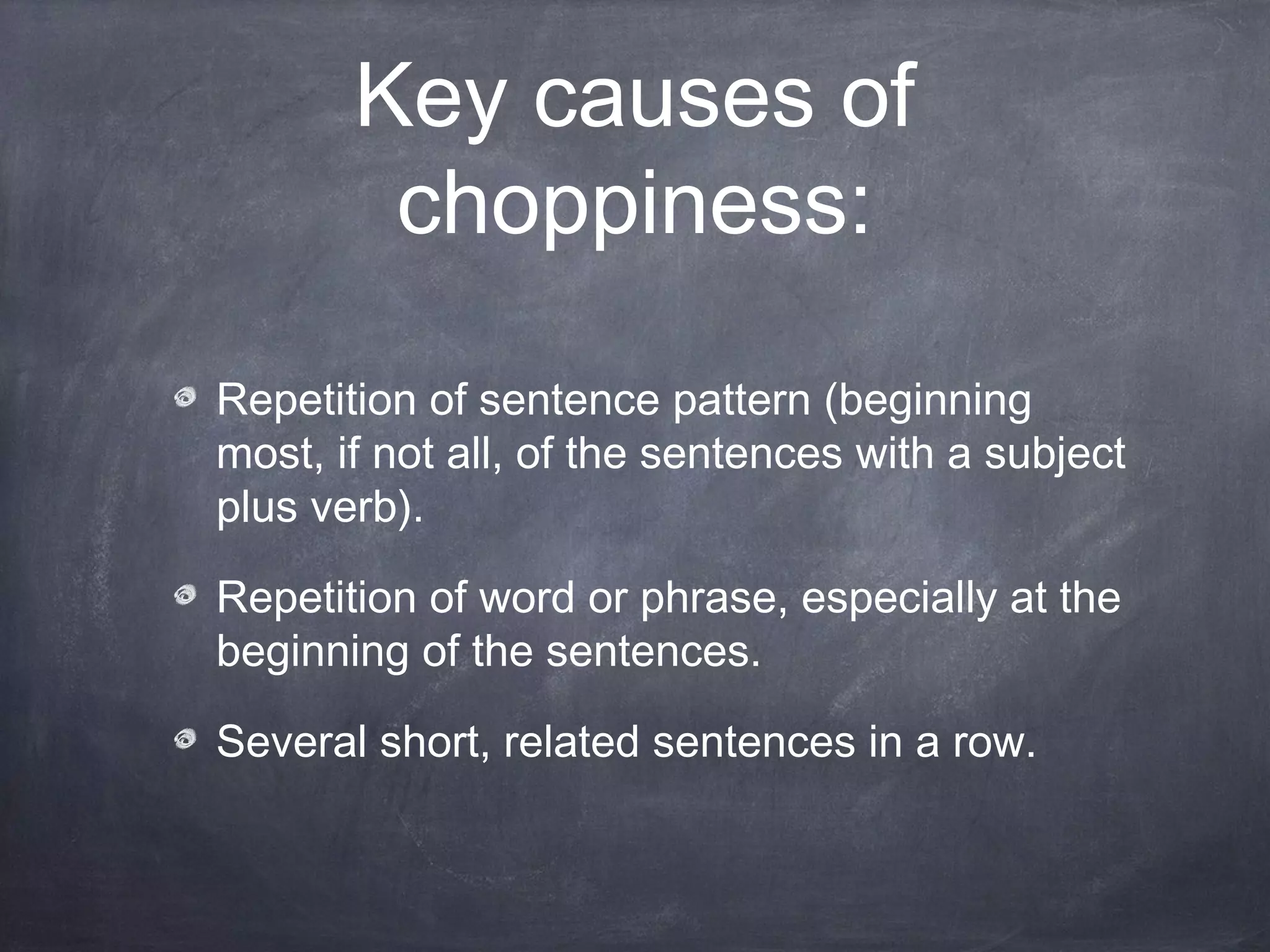Lesson #1 choppiness | PPT