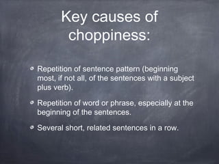 Lesson #1 choppiness | PPT