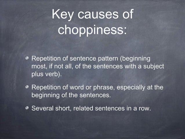 Lesson #1 choppiness | PPT