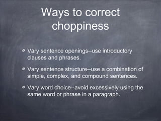 Lesson #1 choppiness | PPT