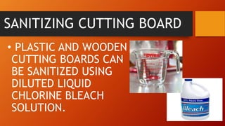 CLEANING AND SANITIZING KITCHEN TOOLS AND EQUIPMENT | PPTX