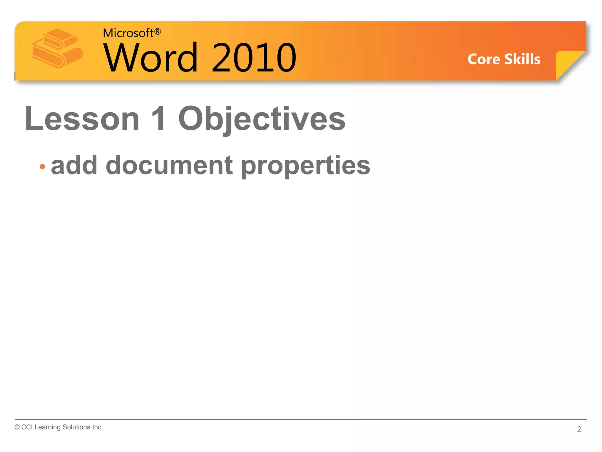 Word Lesson 1C PPT | PPTX