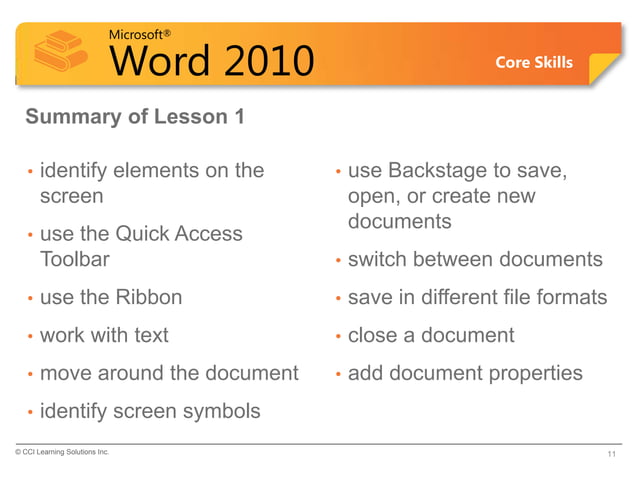 Word Lesson 1C PPT | PPTX