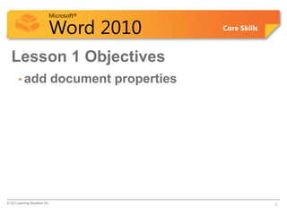 Word Lesson 1C PPT | PPTX