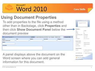 Word Lesson 1C PPT | PPTX