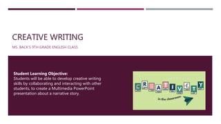 Lesson 1 creative writing | PPT