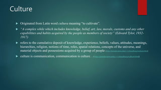 Lesson 1 Culture | PPTX