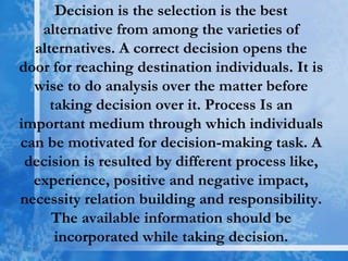 Lesson1 decision making skill | PPTX
