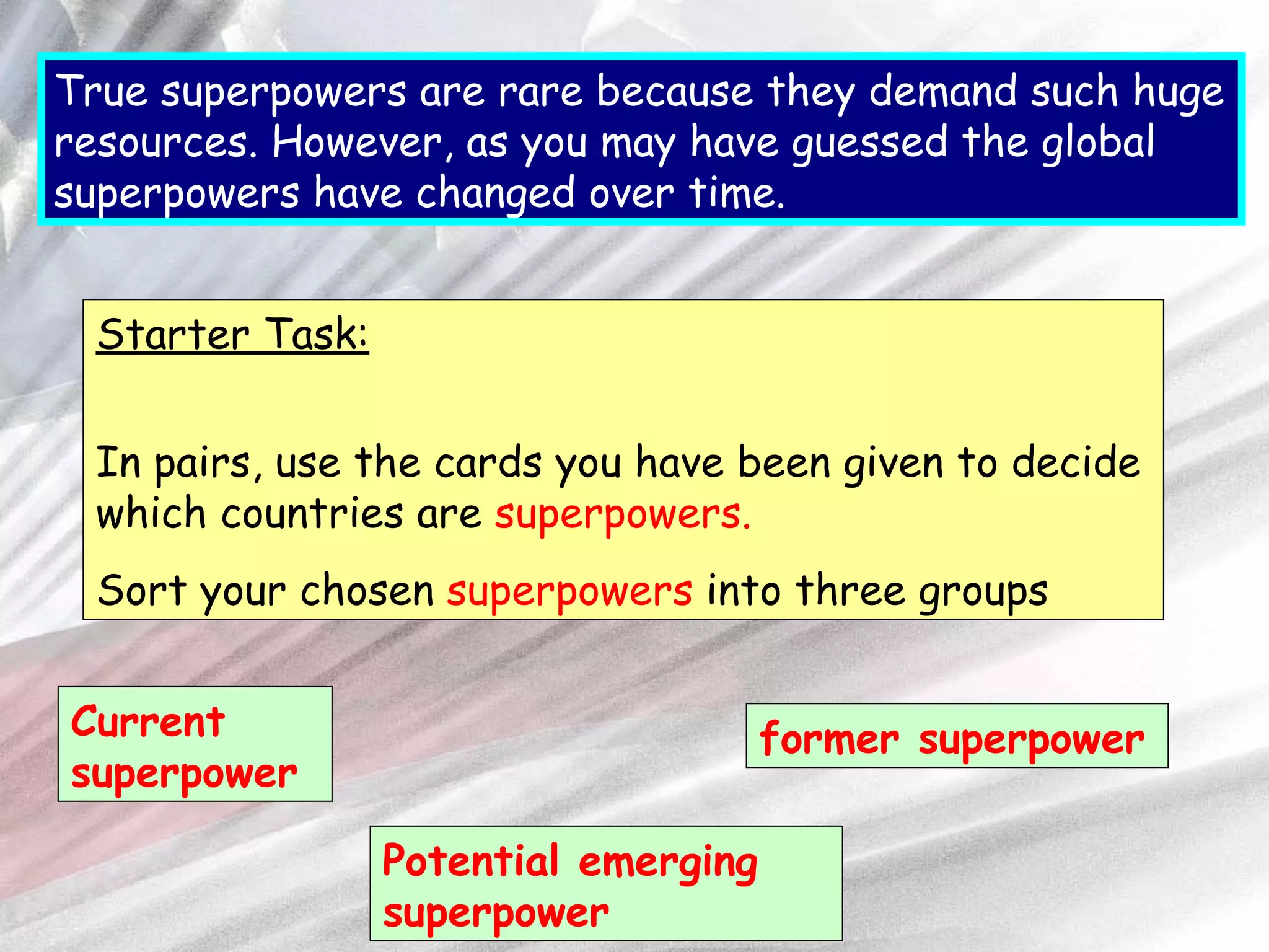 Lesson1 definingsuperpowers | PPT